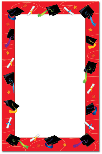 Red Graduation Borders