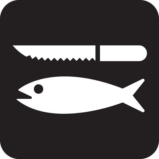 FISH, FOOD, SEAFOOD, KNIFE, BLACK, SYMBOL, SIGN, ICON - Public ...