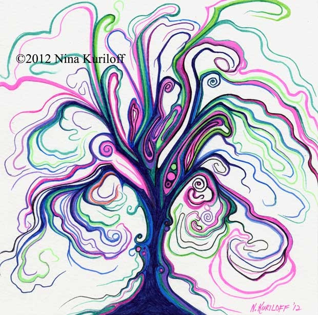 Trippy Tree Drawings