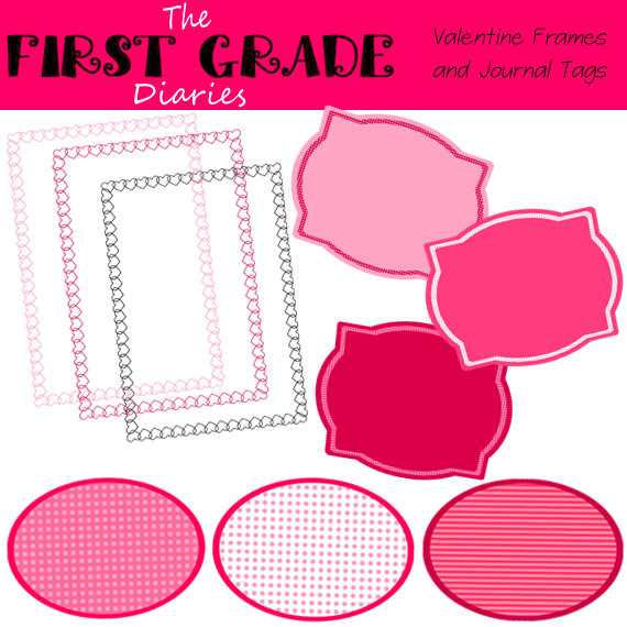 Valentine Heart Digital Frames Journal by TheFirstGradeDiaries ...