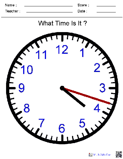 Time Worksheets | Time Worksheets for Learning to Tell Time - ClipArt ...