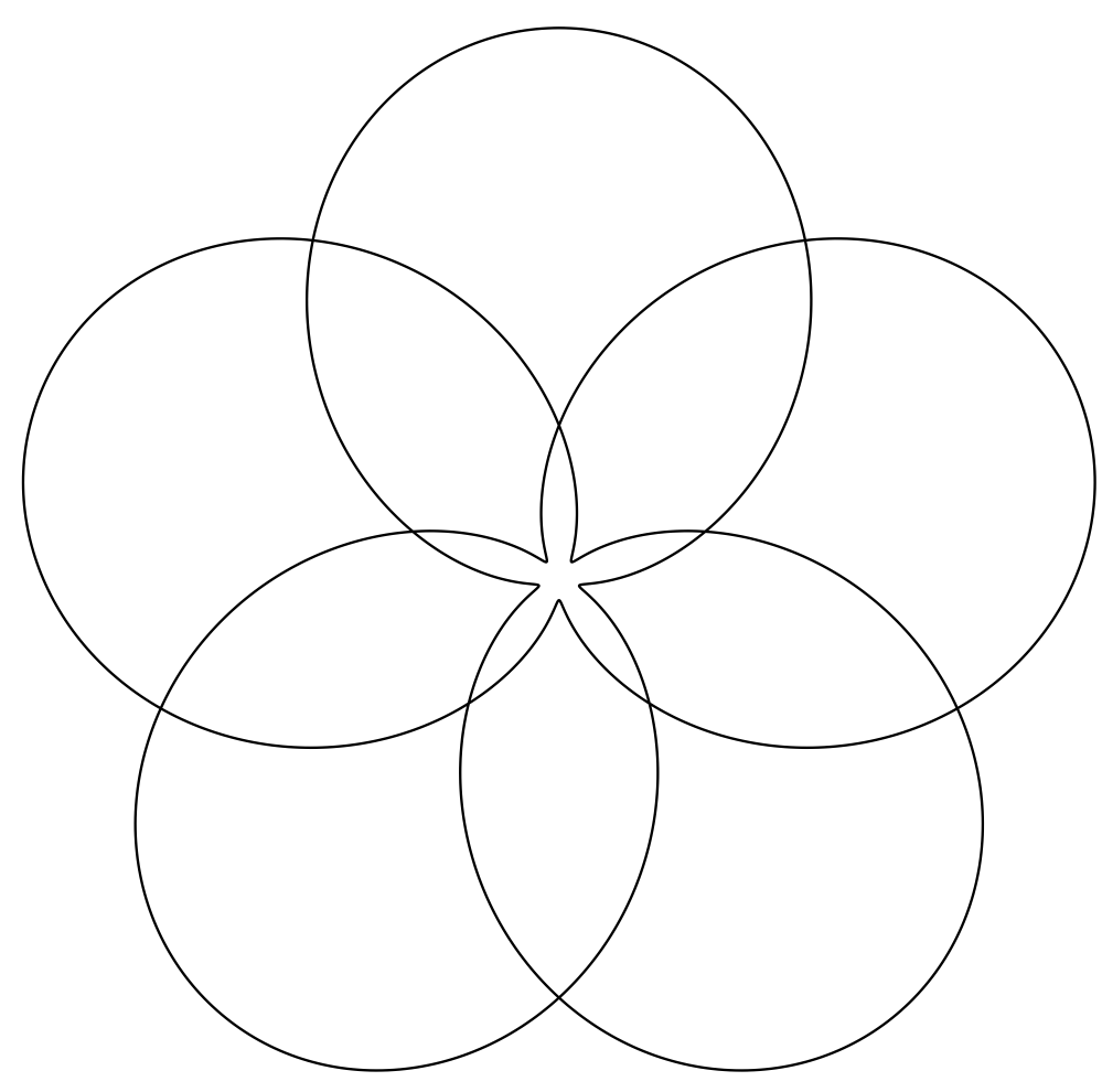 Mathematical polar equation flower 3 black white ... - ClipArt Best ...