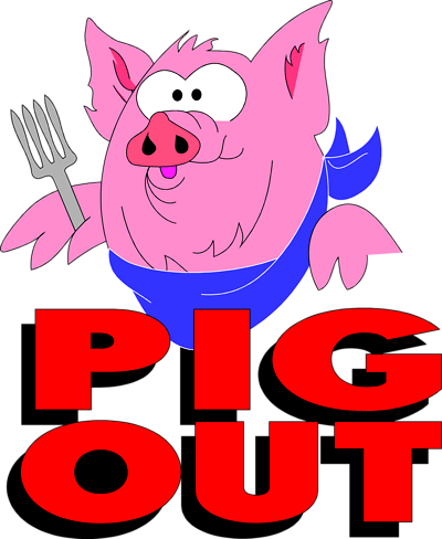 Free Stock Photos | Illustration Of A Pig And Pig Out Text ...