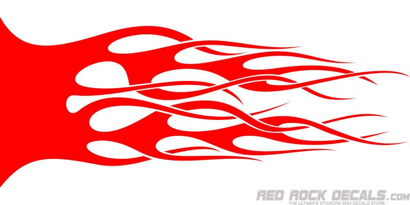 Car Flame Decal Sticker (719) - Red Rock Decals - ClipArt Best ...