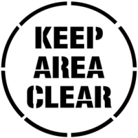 Keep Area Clear Safety Symbol Stencil - ClipArt Best - ClipArt Best