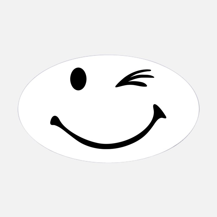 Wink Face Bumper Stickers | Car Stickers, Decals, & More - ClipArt Best ...