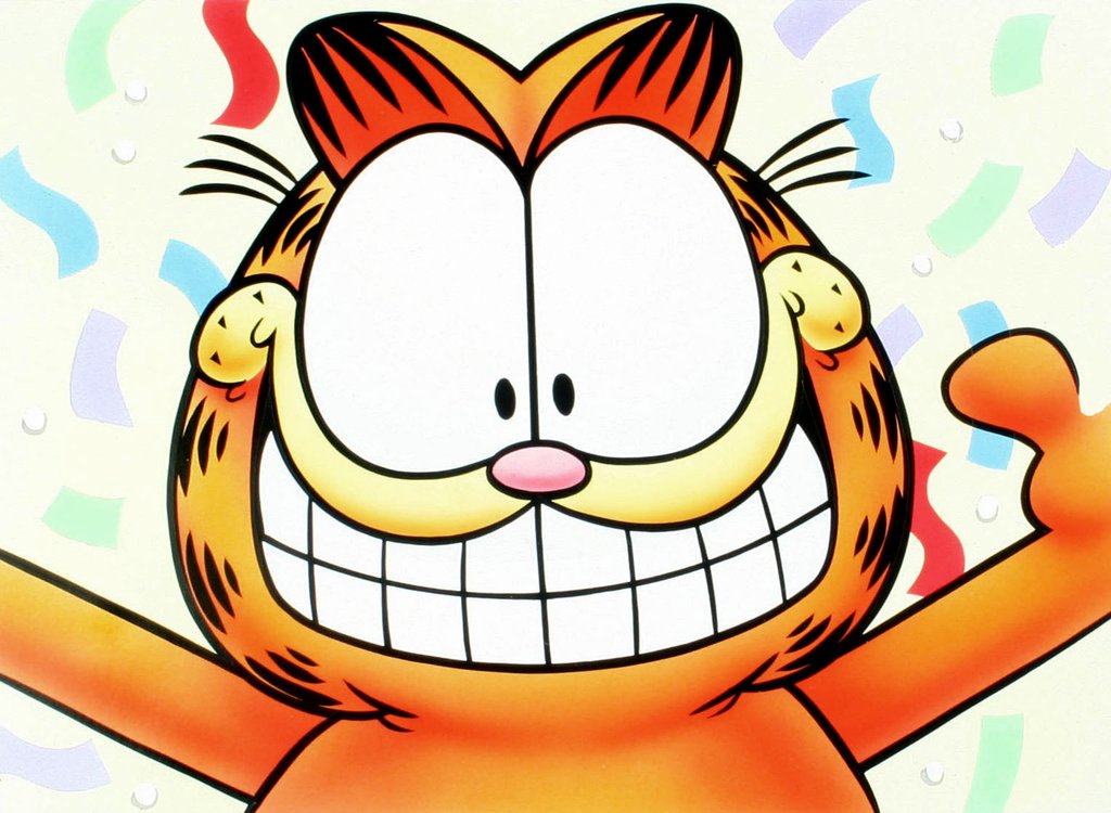 Garfield Airbrushed Artwork - Happy Birthday Smile – Garfield's ...