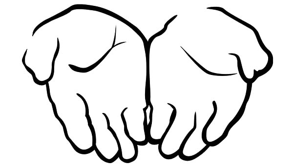 Jesus Open Hands Coloring Pages