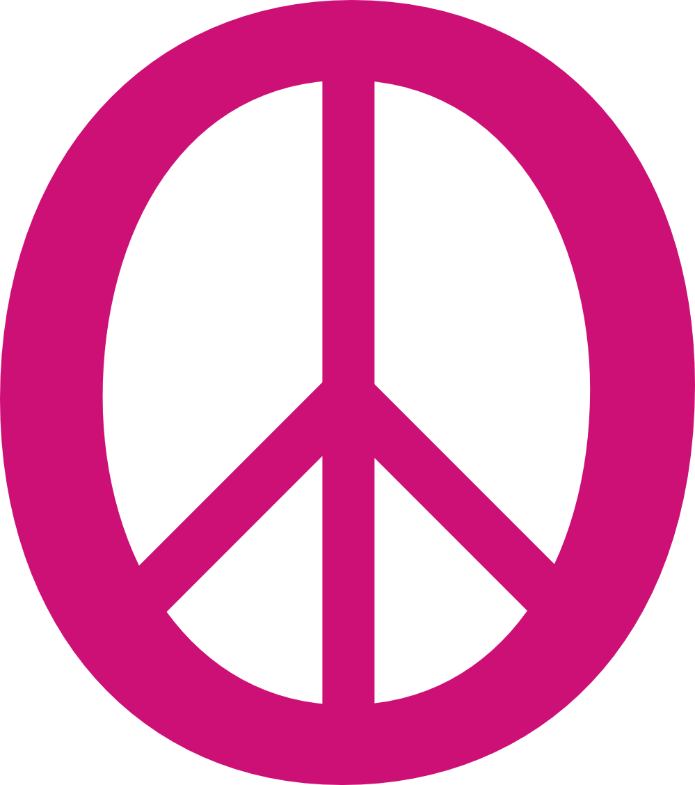 Deep Pink 3 Peace Symbol 11 dweeb peacesymbol.org Peace Symbol ...