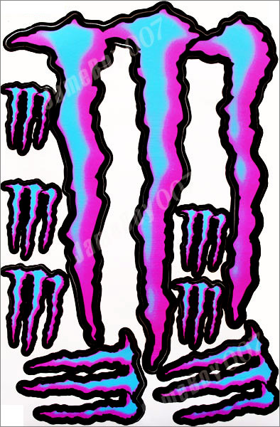 Monster Energy Blue Stickers