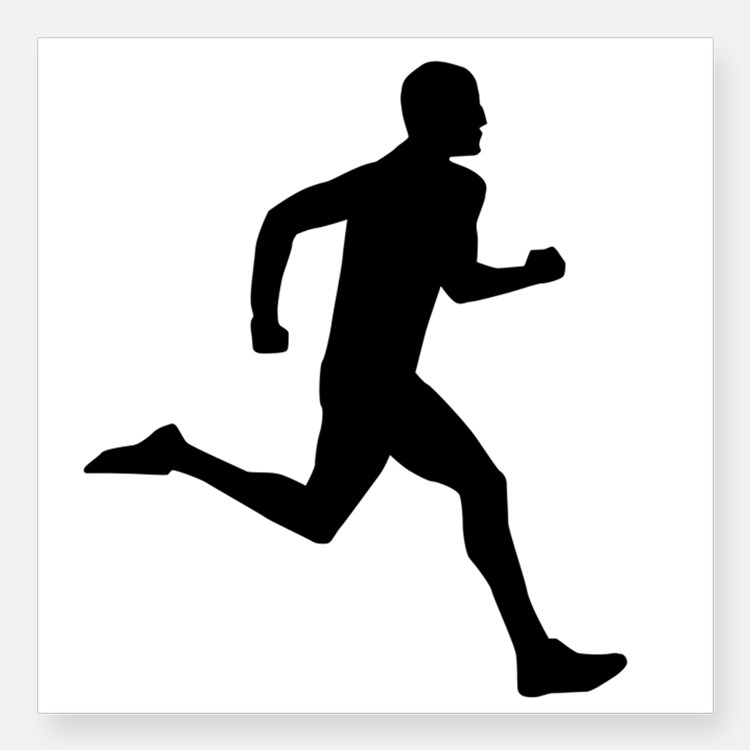 Running Guy Stickers | Running Guy Sticker Designs | Label ...