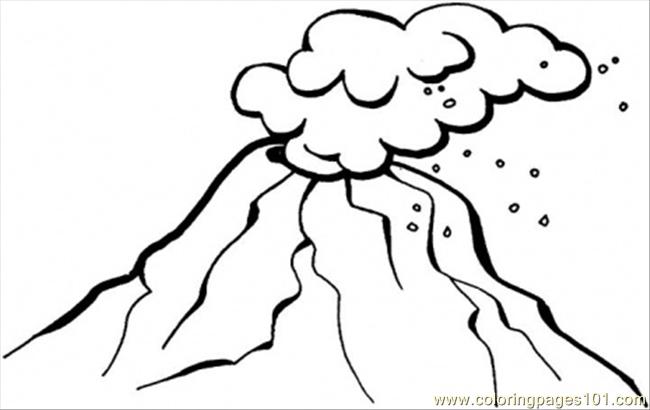 Volcano Outline - ClipArt Best