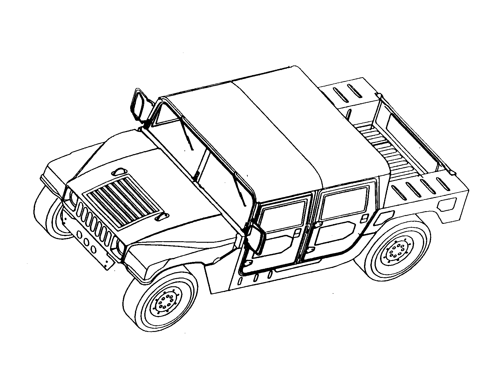 Humvee Hmmwv Drawing Ambulance Army Technical Vehicle Data Military ...