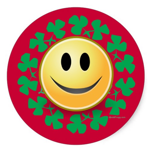 Smiley Face Shamrock Wreath Stickers Red - ClipArt Best - ClipArt Best