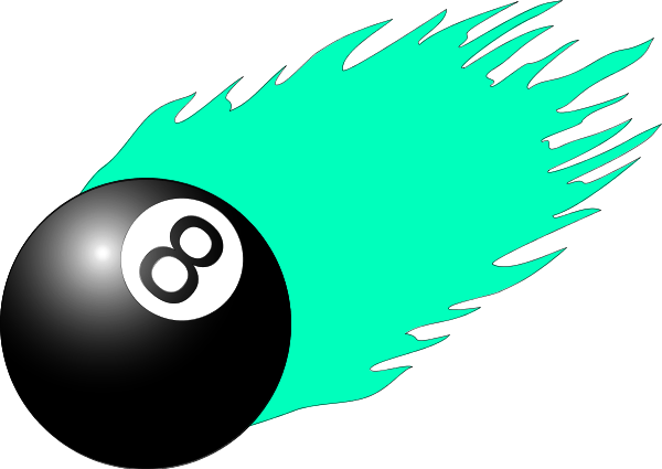 Pool 8 Eight Ball Flame Flaming Fire v4 - vector Clip Art - ClipArt ...