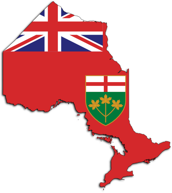 Clip Art: Flag Map of Ontario Drapeau Bandiera ... - ClipArt Best ...